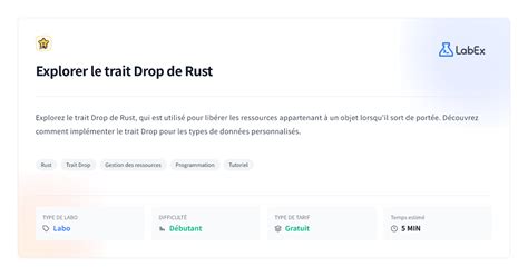 Programmation Rust Trait Drop Gestion Des Ressources Labex