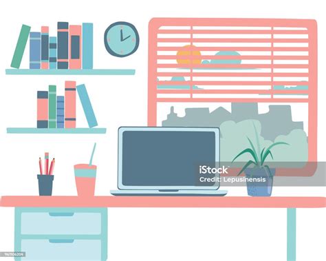빈 흰색 노트북 화면 커피 컵 공급 및 다른 항목으로 창의적인 디자이너 데스크톱의 전면 보기 0명에 대한 스톡 벡터 아트 및 기타 이미지 Istock