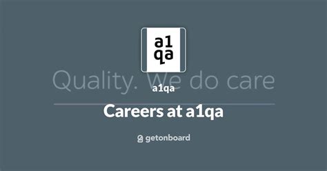 careers at a1qa get on board