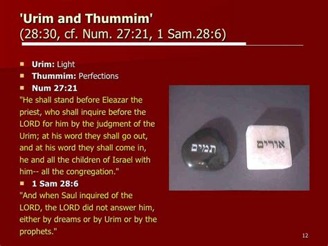 Urim Thummim Urim And Thummim Priestly Garments Revelation Bible