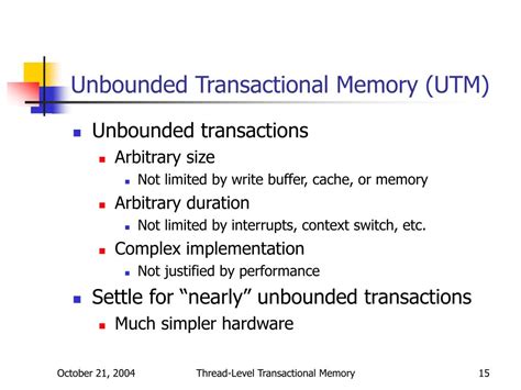 Ppt Transactional Memory An Overview Of Hardware Alternatives