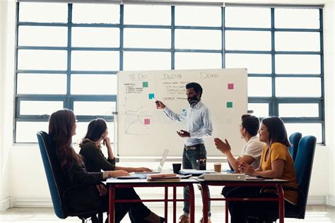 Meeting Whiteboard And Workshop With Business Man In Boardroom Of Office For Coaching Or