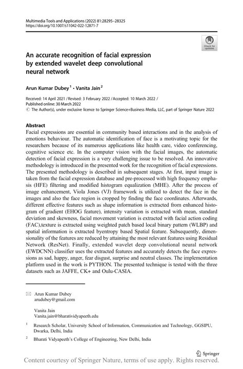 An Accurate Recognition Of Facial Expression By Extended Wavelet Deep Convolutional Neural