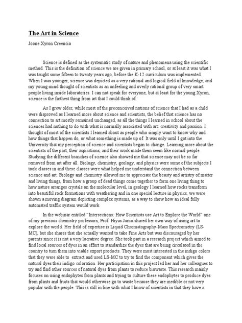 Sts 1 Creencia Critical Reflection Paper Pdf Social Science