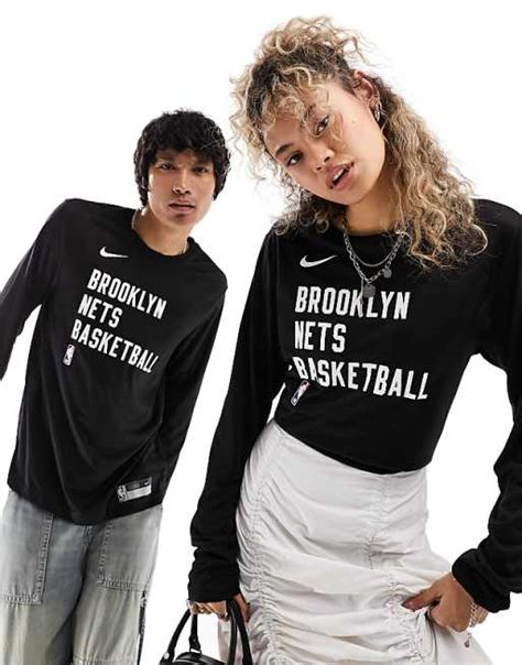Nike Basketball Nba Brooklyn Nets Unisex Spotlight Graphic Sweat In Black Asos