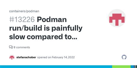 Podman Run Build Is Painfully Slow Compared To Docker Issue Containers Podman GitHub