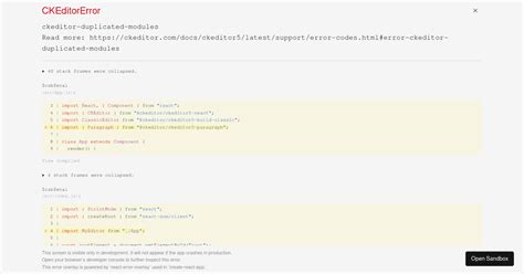 Ckeditor5 React Example Codesandbox