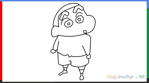 How To Draw Shin Chan Step By Step Very Easy YouTube