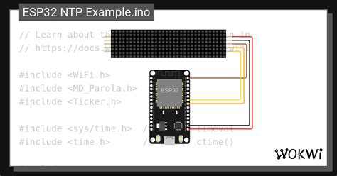 Esp32 Ntp Martix Clock Wokwi Arduino And Esp32 Simulator