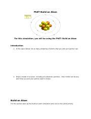 Atomic Structure PhET Build An Atom Activity Docx PhET Build An Atom For This Simulation You