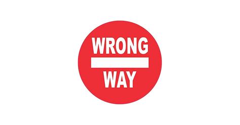 Wrong Way Sign Clipart
