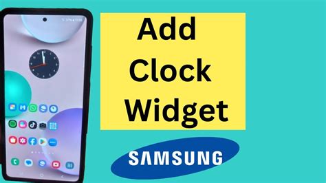 How To Add Clock Widget On Home Screen On Samsung Galaxy YouTube