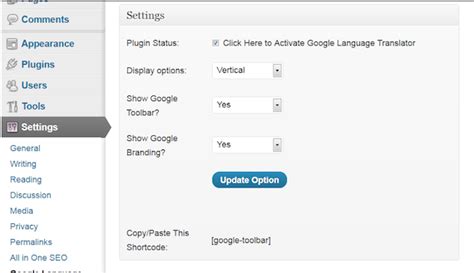 Google Language Translator for WordPress | WordPress Info