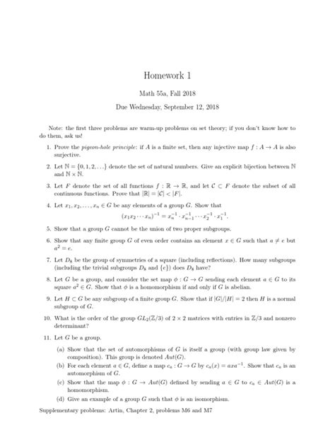 Math 55a Pset1 Pdf