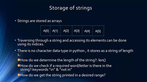 Python Strings Presentation PPTX Programming Languages Computing