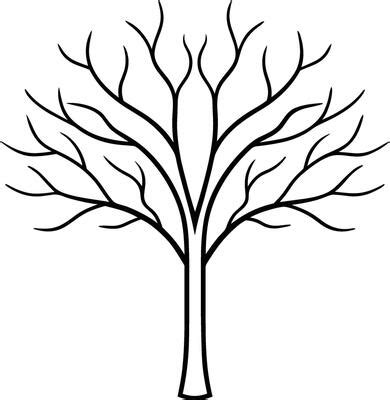 Tree Outline Template Vector Art Icons And Graphics For Free Download