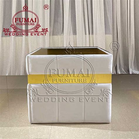 Display Case Table Square Shape With Velvet Cover Fumai