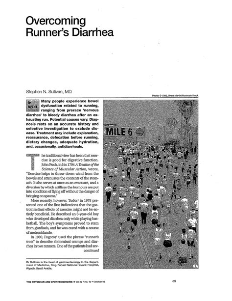 Pdf Overcoming Runners Diarrhea