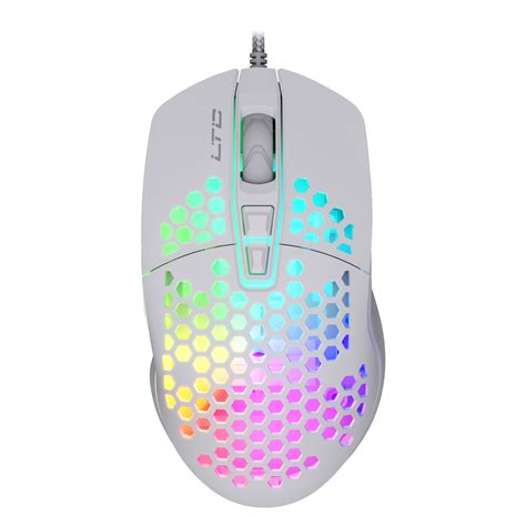 Ltc Rgb Gaming Mouse Lightweight Honeycomb Shell 6400dpi 6