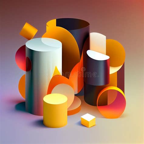 Geometric Shapes Composition Abstract Background Stock Illustration Illustration Of Modern