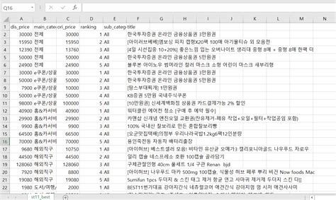 데이터 후처리 및 저장 Cosadama Curriculum