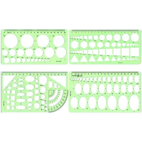 Geometric Template Ruler Drawing Template Measurin Vicedeal