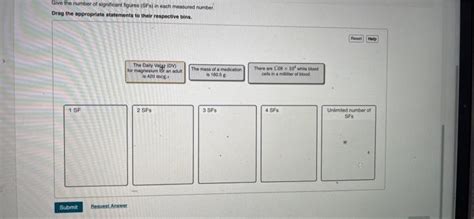 Solved Give The Number Of Significant Figures Sfs In Each