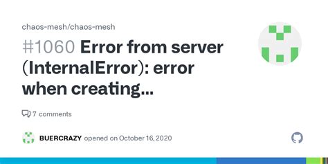 Error From Server Internalerror Error When Creating Network Delayyaml · Issue 1060