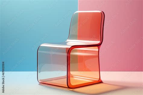 Chair With A Floating Illusion Using Pastel Hues To Evoke A Sense Of