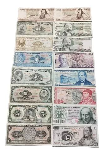 16 Billetes Mexicanos Antiguos Fotos Reales Sk04 Mercadolibre