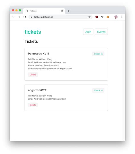 Tickets Devpost