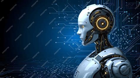 Premium Ai Image Futuristic Robot With Artificial Intelligence