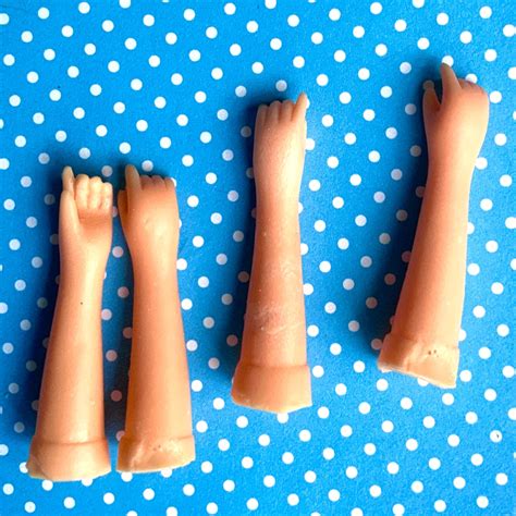 Two Sets Of Two Rubber Doll Hands 1 78 Inches Long Etsy