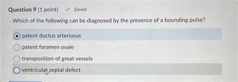 Solved Question 9 (1 ﻿point) ﻿SavedWhich of the following | Chegg.com