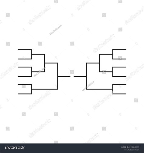 Team Tournament Bracket Templates Illustration Stock Vector Royalty Free