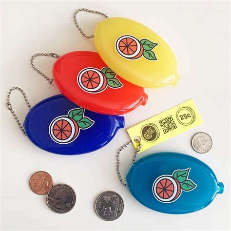 Hot Orange Rubber Coin Purseneon Colors Hot Orange