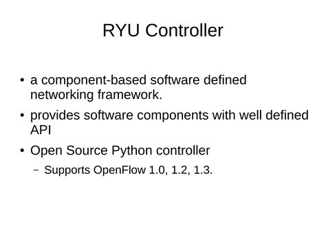 Software Defined Networking Odp