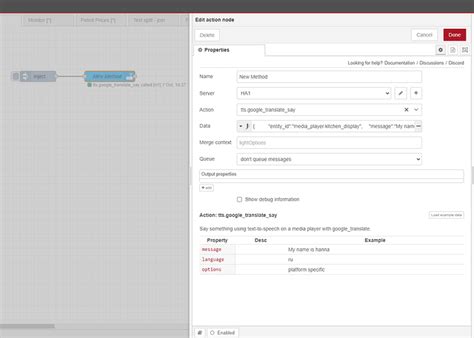 Node Red Action Node For Ttsmicrosoftsay Node Red Home Assistant