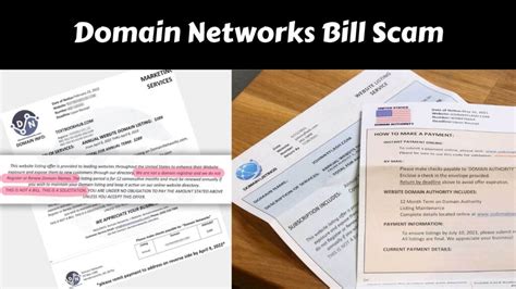 Domain Networks Bill Scam February 2025