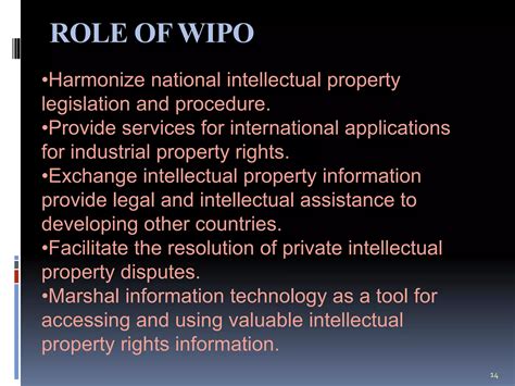 Role Of Wto Wipo Epo In Patent Pre Simple PPT