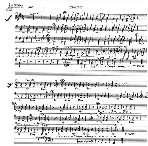 Mattwins Balalaika Sheet Music Archive