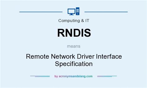 Rndis Remote Network Driver Interface Specification In Computing And It