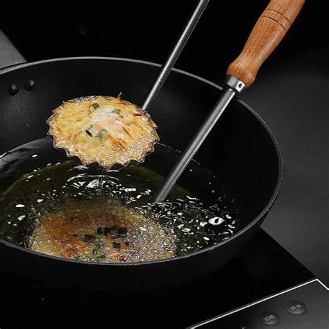 Ложка для пирога из нержавеющей стали антипригарная кухонная ложка для жарки еды с длинной