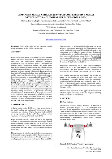 Pdf Unmanned Aerial Vehicles Uav For Cost Effective Aerial Orthophotos And Digital Surface