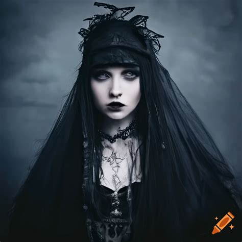 Portrait Of A Young Gothic Woman From Medieval Times