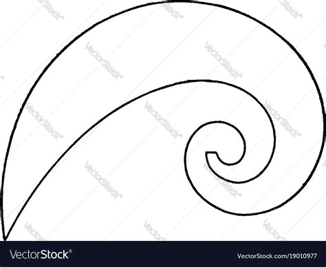 Logarithmic Spiral Curve French Curve Radius Vector Image Logarithmic Spiral Curve French Curve Radius Vector Image
