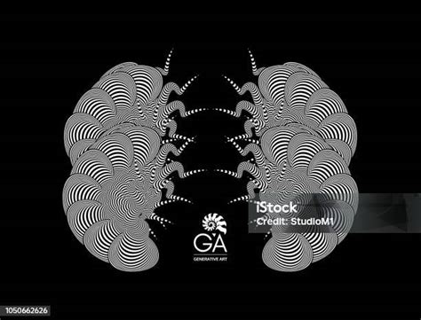 인쇄에 대 한 추상 요소 또는 디자인입니다 흑백 3 차원 예술입니다 벡터 일러스트입니다 3차원 형태에 대한 스톡 벡터 아트 및 기타 이미지 Istock