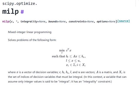 使用milp求解混合整数线性规划求解linearconstraint 整数 Csdn博客