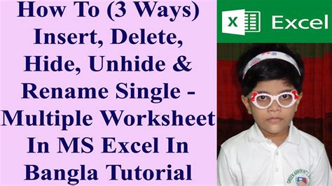How To 3 Ways Insert Delete Hide Unhide And Rename Single Multiple