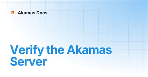 Verify The Akamas Server Akamas Docs